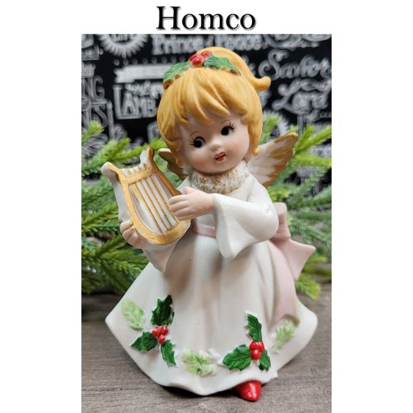 Home Interiors | Holiday | Vintage Homco Porcelain Christmas Angel ...